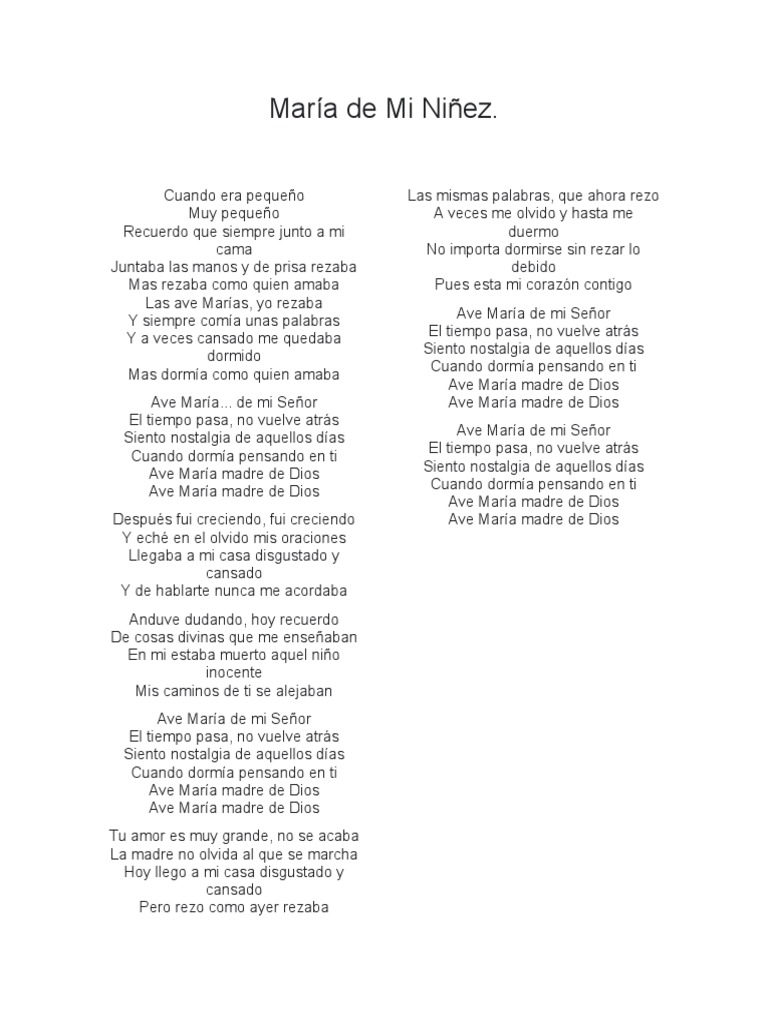 María de Mi Niñez(2) | PDF