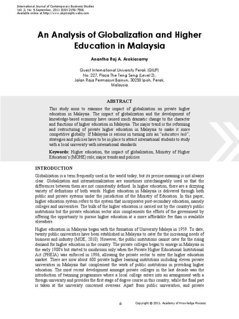 A. Anantha Raj - 001 | PDF | Globalization | University