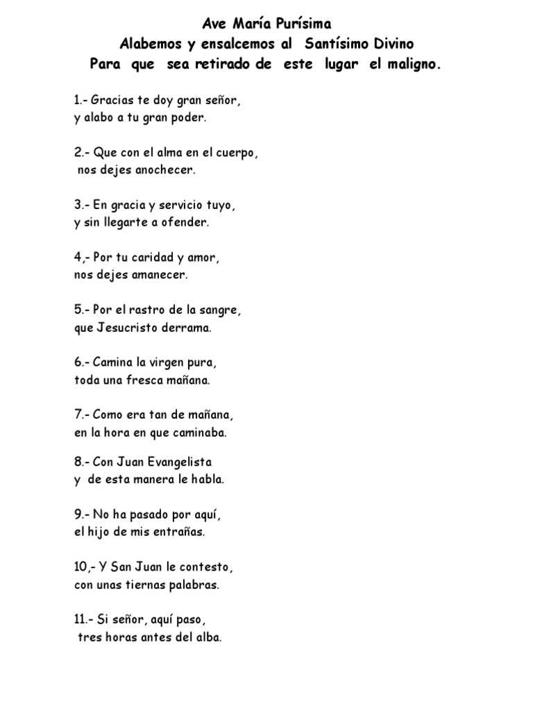 Ave María Purísima | PDF | María, madre de Jesús | eucaristía