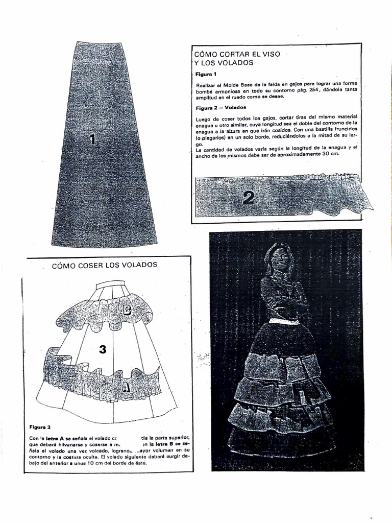 Cómo hacer volados en pollerines | PDF