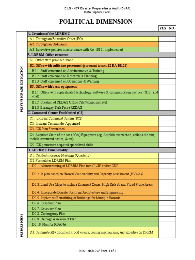 NCR Disaster Preparedness Audit Overview | PDF | Emergency Management
