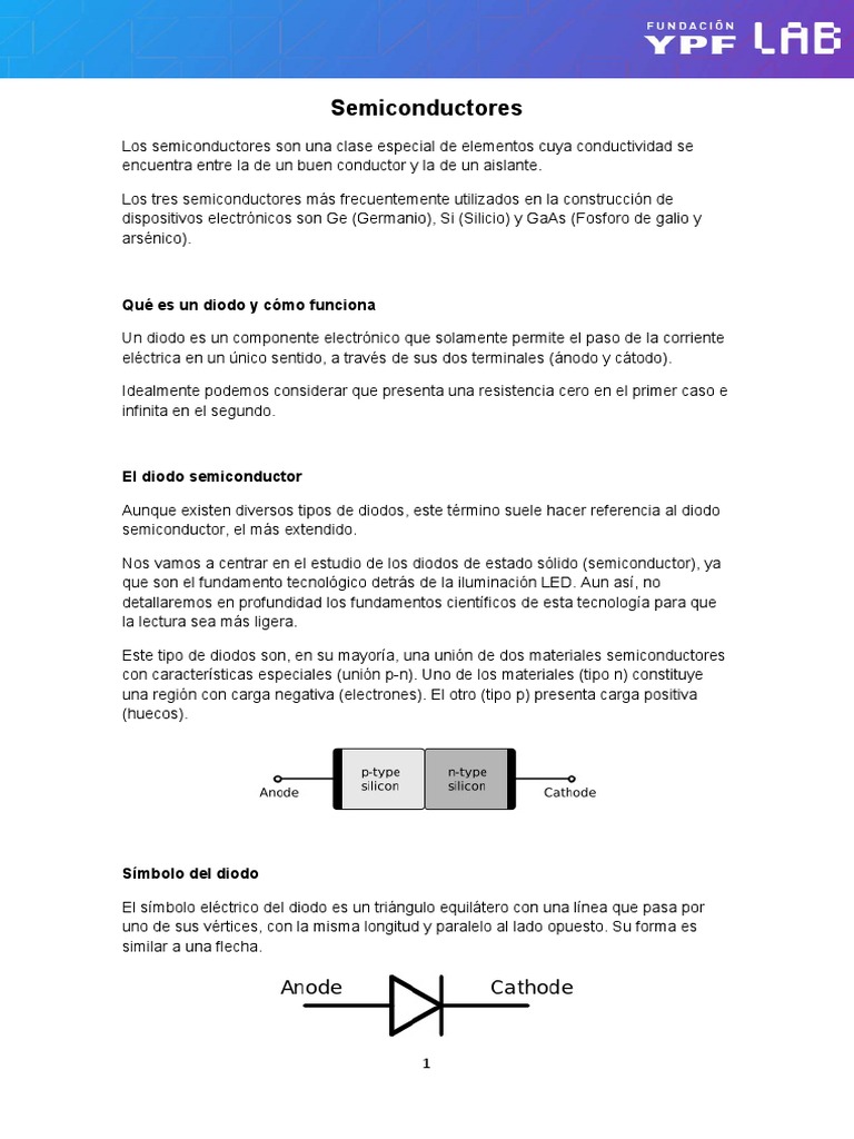 U1.3 - Semiconductores y Optoelectronica | PDF | Transistor | Diodo
