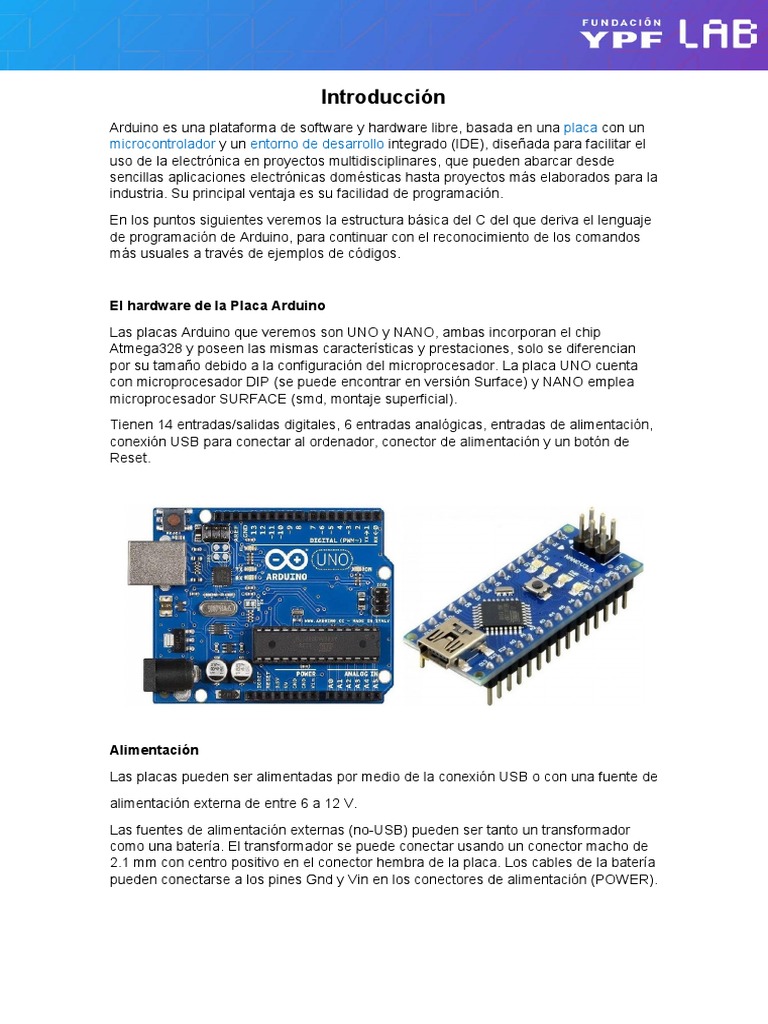 U2.2 - La Plataforma Arduino | PDF | Arduino | Ingeniería Informática