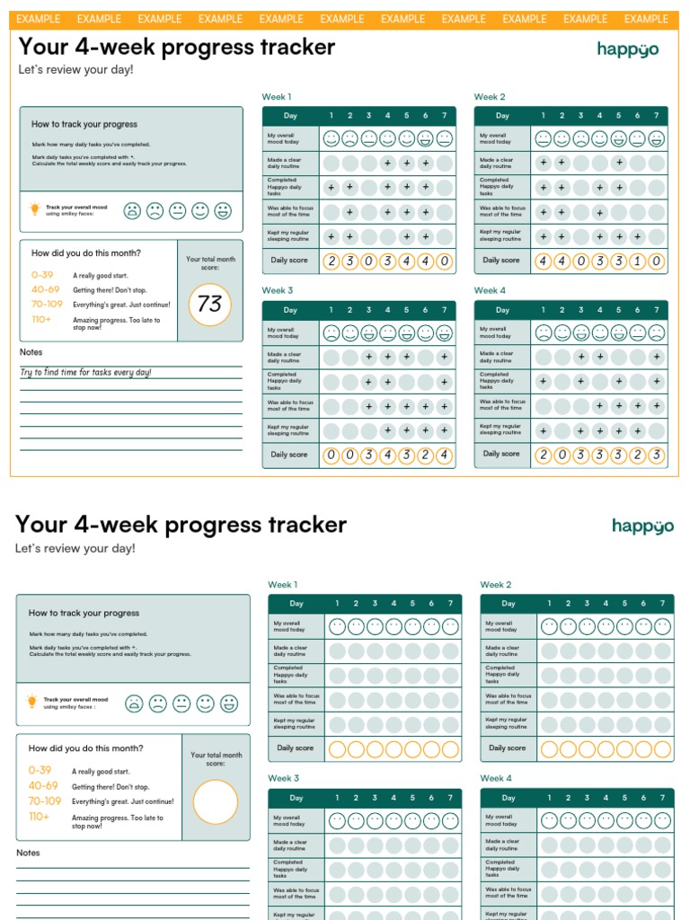 Happyo Tracking Sheet | PDF | Psychology | Psychological Concepts