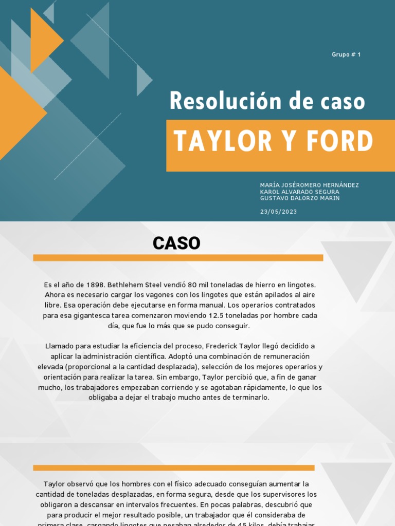 Caso Capitulo 3 Taylor y Ford | PDF | Business | Economias