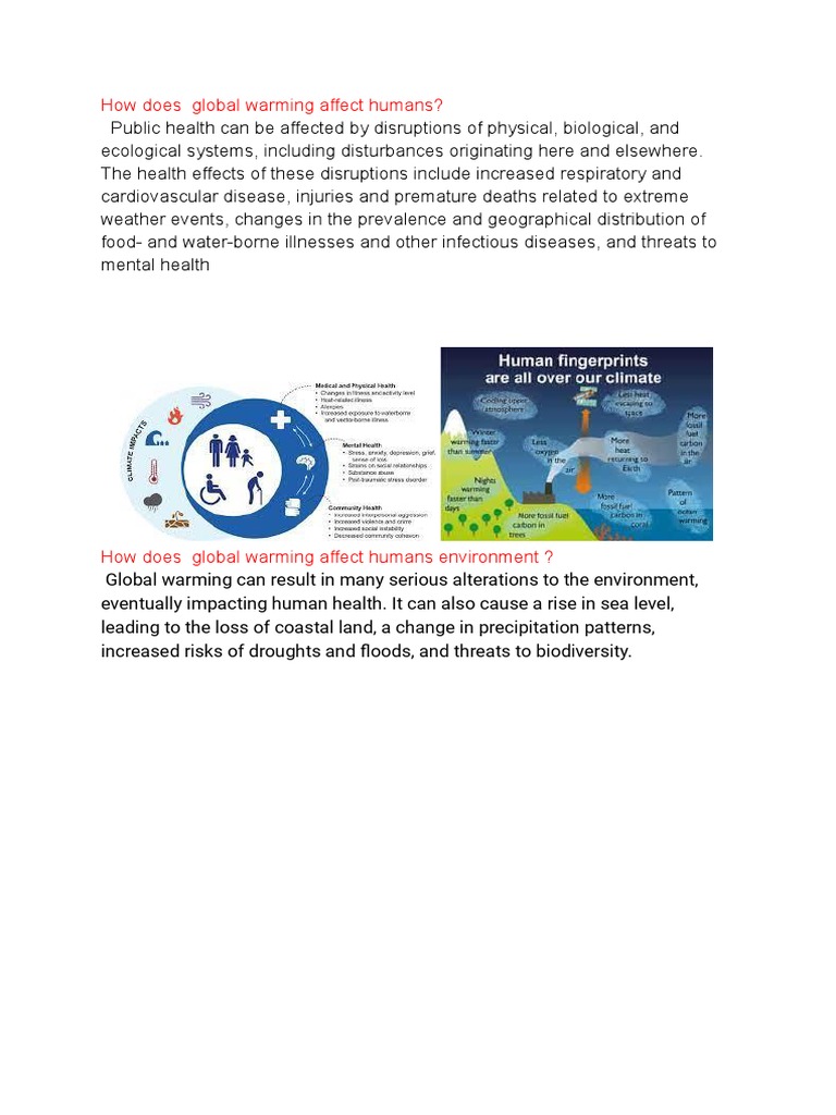 How Does Global Warming Affect Humans | PDF | Science & Mathematics
