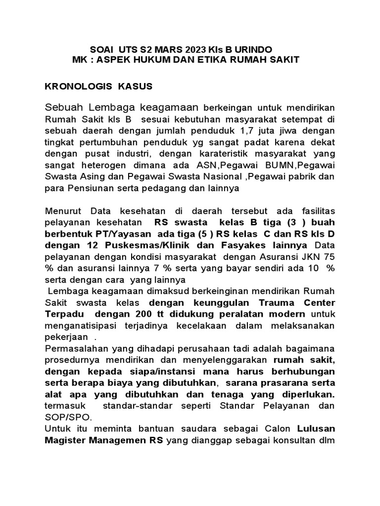 Uts Urindo KLS B 35 2023 | PDF