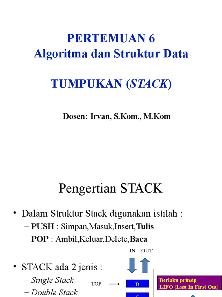 P6 Struktur Data Stuck | PDF