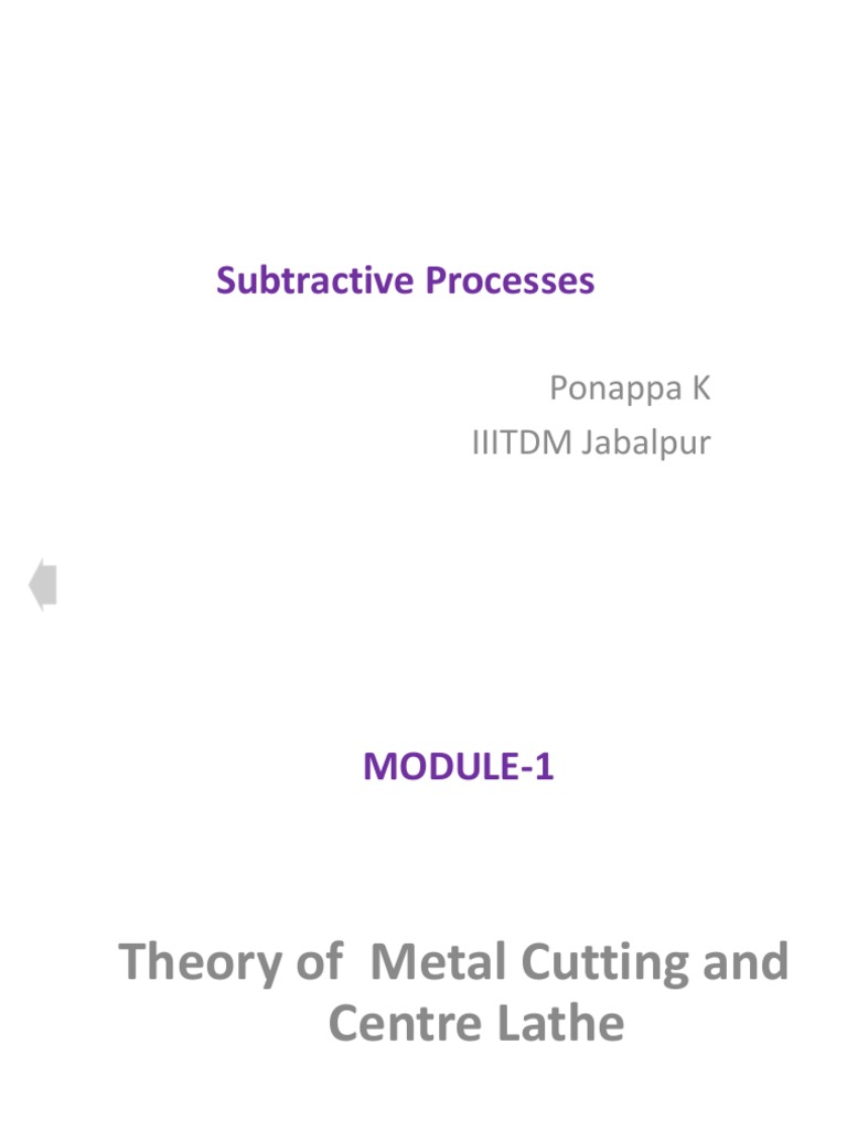 Subtractive Process SM3009 | PDF | Machining | Machine Tool