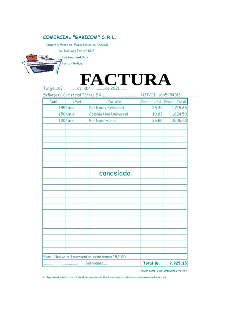 CheQue,FactUra y FacTuRa TranSporTe (1) | PDF | Bolivia | Economias