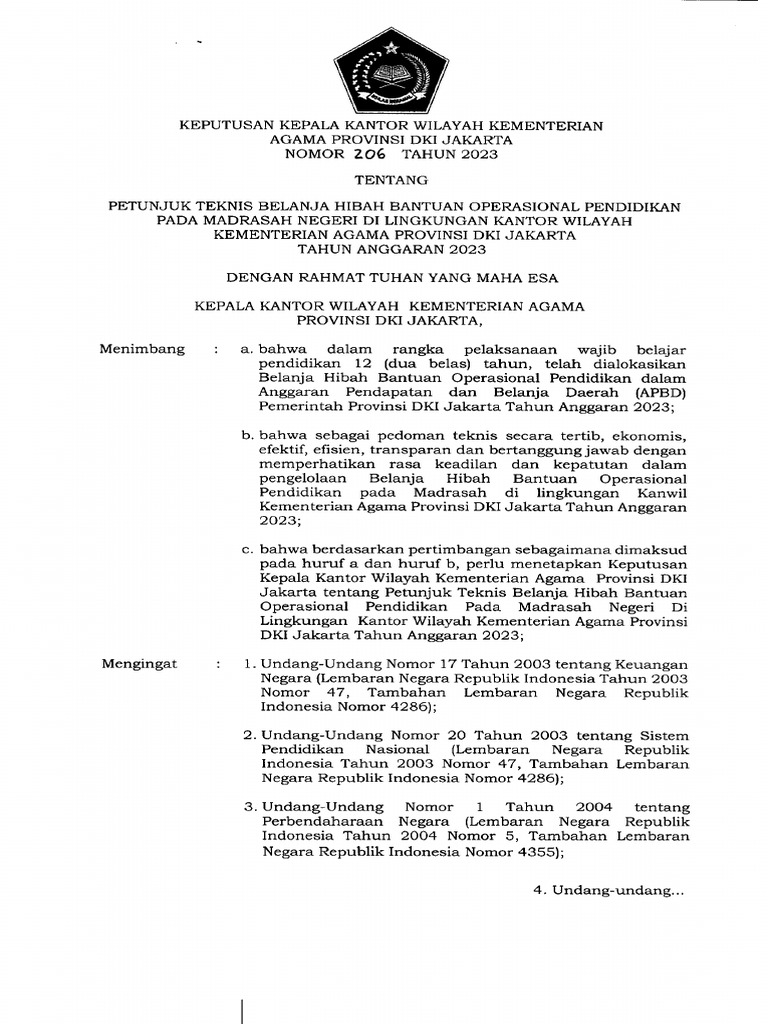 Juknis Bop 2023 Final | PDF