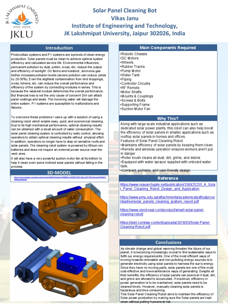 Solar Panel Cleaning Bot Vikas Janu Institute of Engineering and Technology, JK Lakshmipat ...