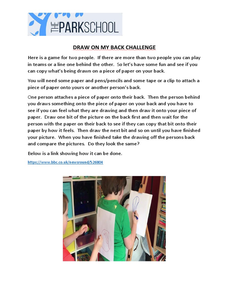 Year 7 Mrs Carey Draw On Your Back Challenge | PDF | Home & Garden