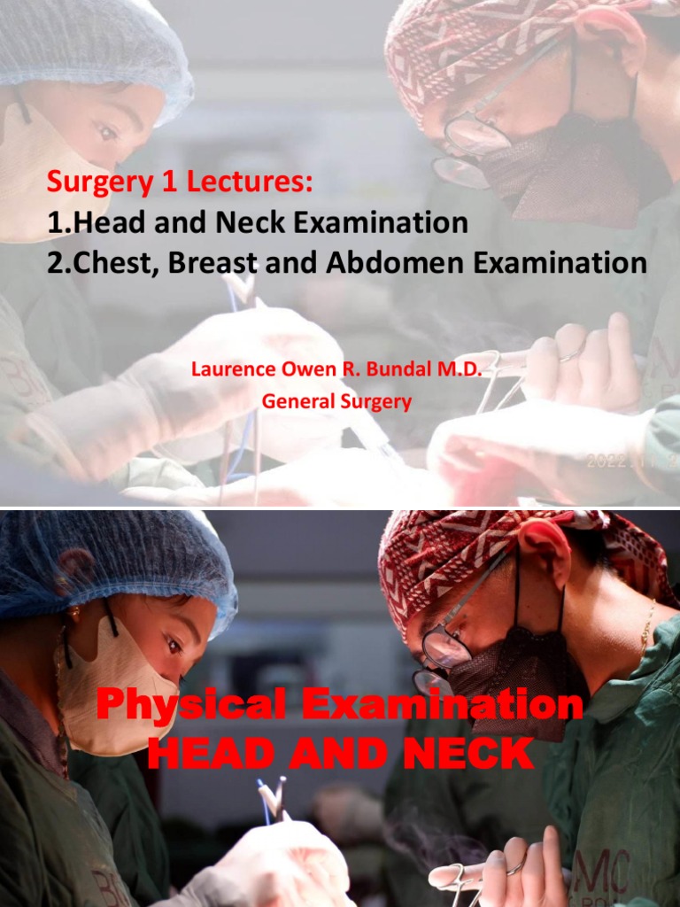 Physical Examination Head Neck Chest Breast and Abdomen | PDF | Thorax ...