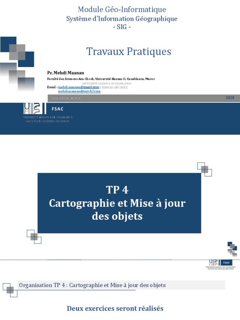 TP 4 Cartographie Et Mise À Jour - PPT | Télécharger gratuitement PDF ...
