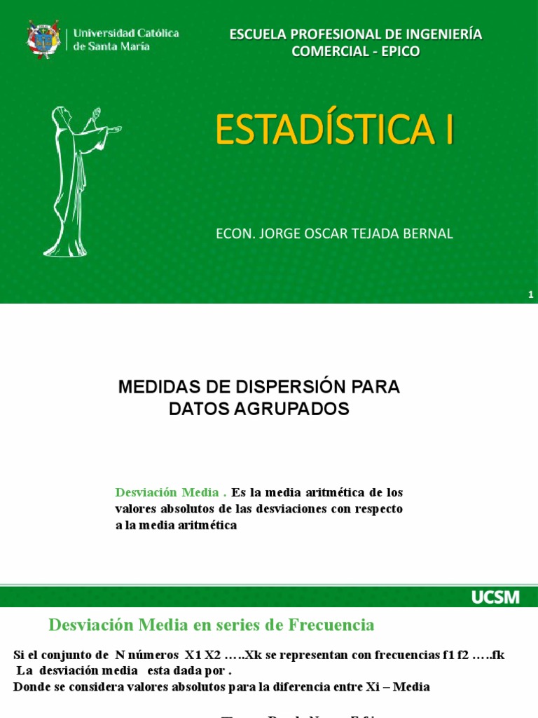 5.2..medidas de Dispercion Datos Agrupados | PDF | Estadísticas ...