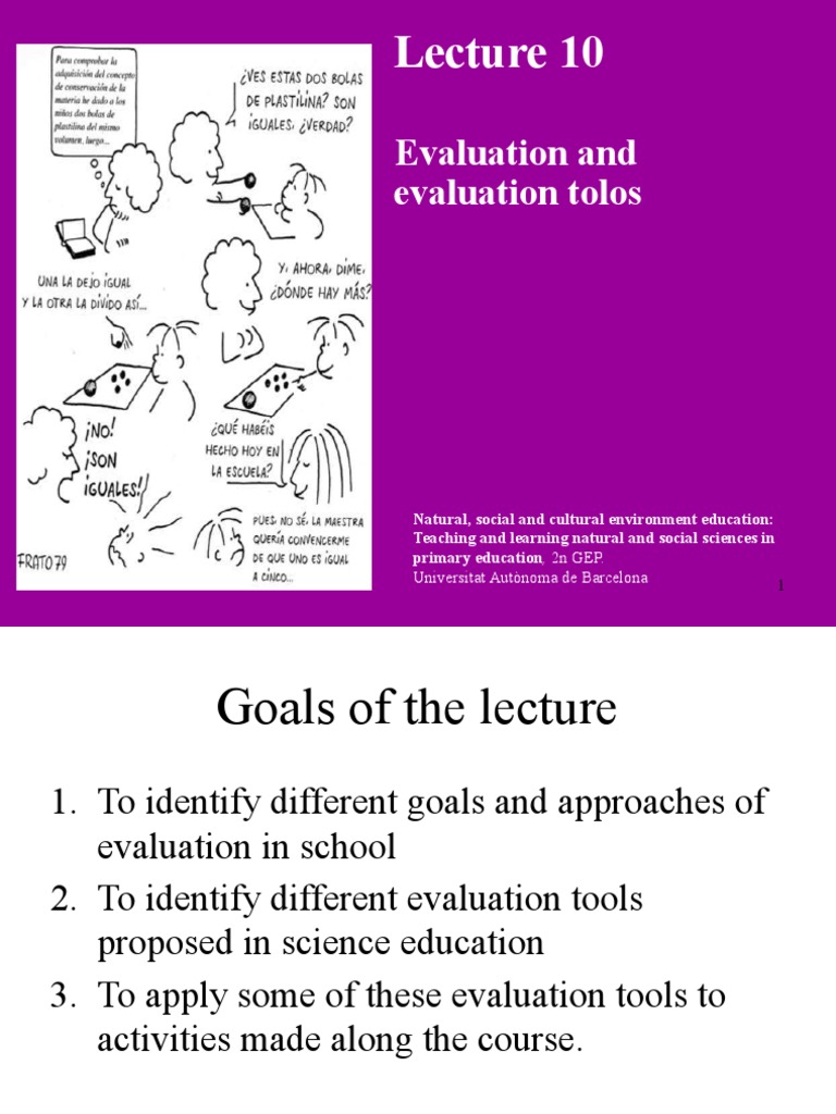 Lecture 10 Evaluation And Evaluation Tools Pdf