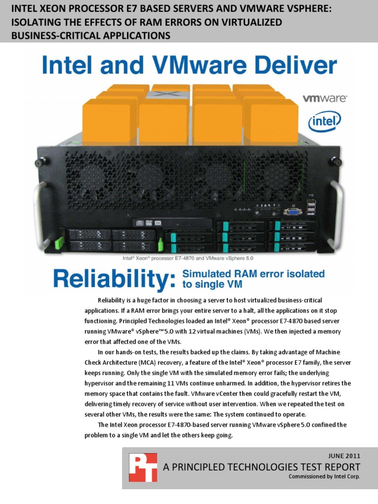 Intel and VMware Deliver Reliability | PDF | Virtual Machine | Windows ...