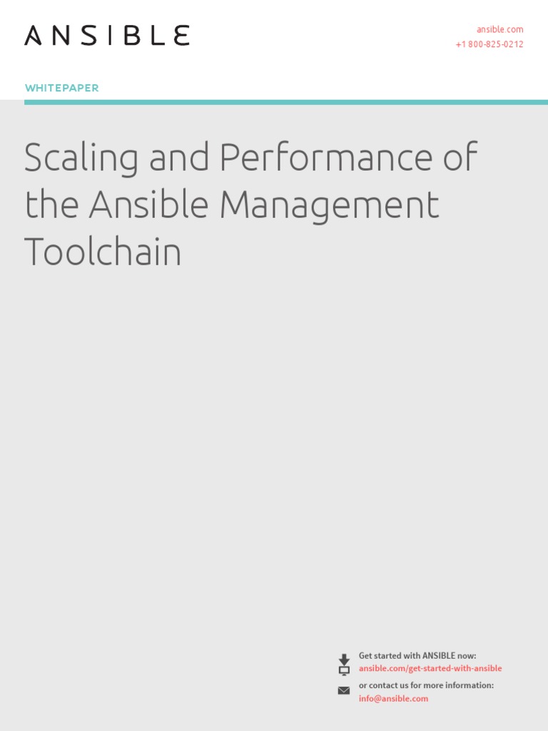 Scaling and Performance of The Ansible Management Toolchain | PDF | Operating System | Secure Shell