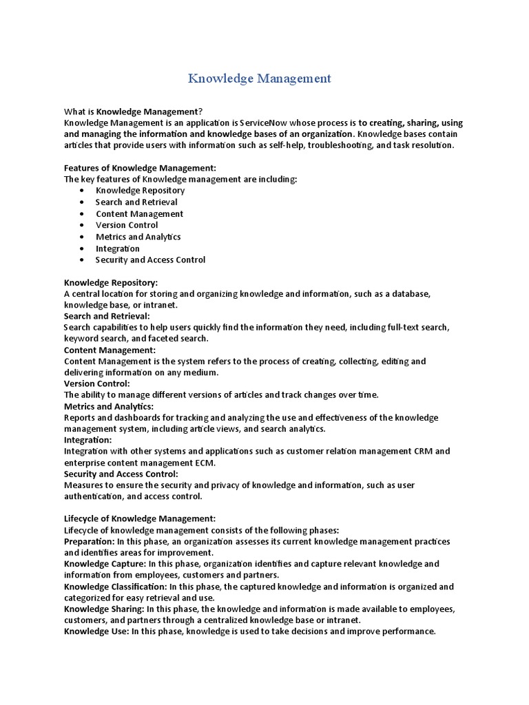 Knowledge Base | PDF