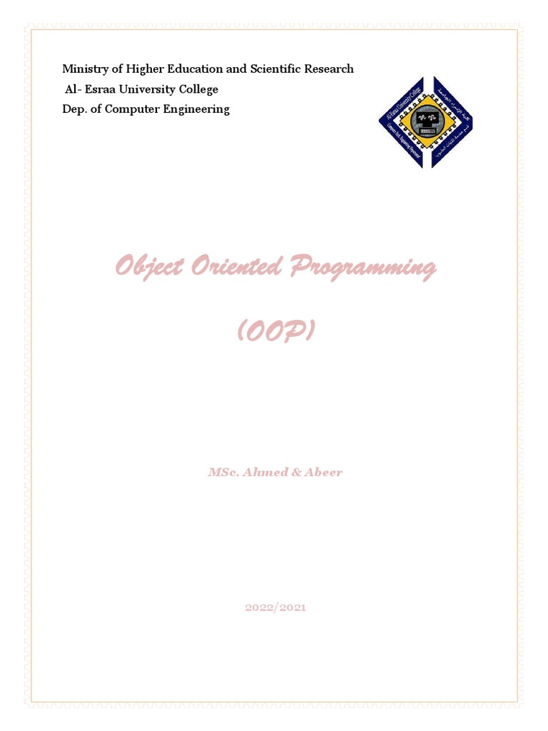 Class Part 2 Pdf Object Oriented Programming Programming Paradigms