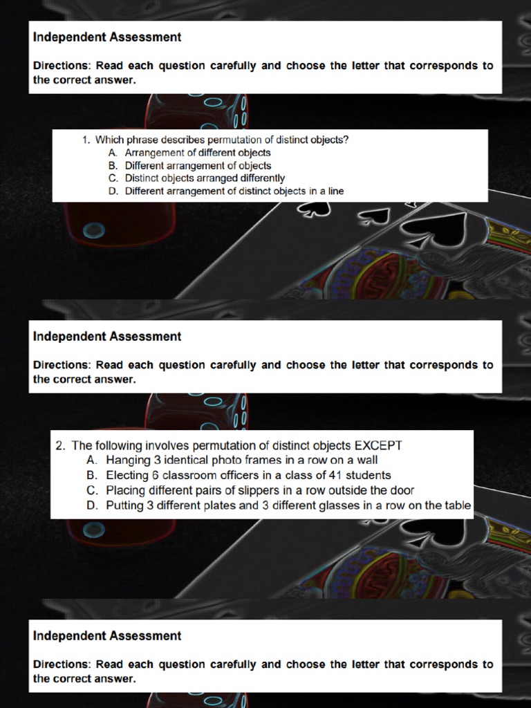 Permutation Grade 10 Assessment | PDF