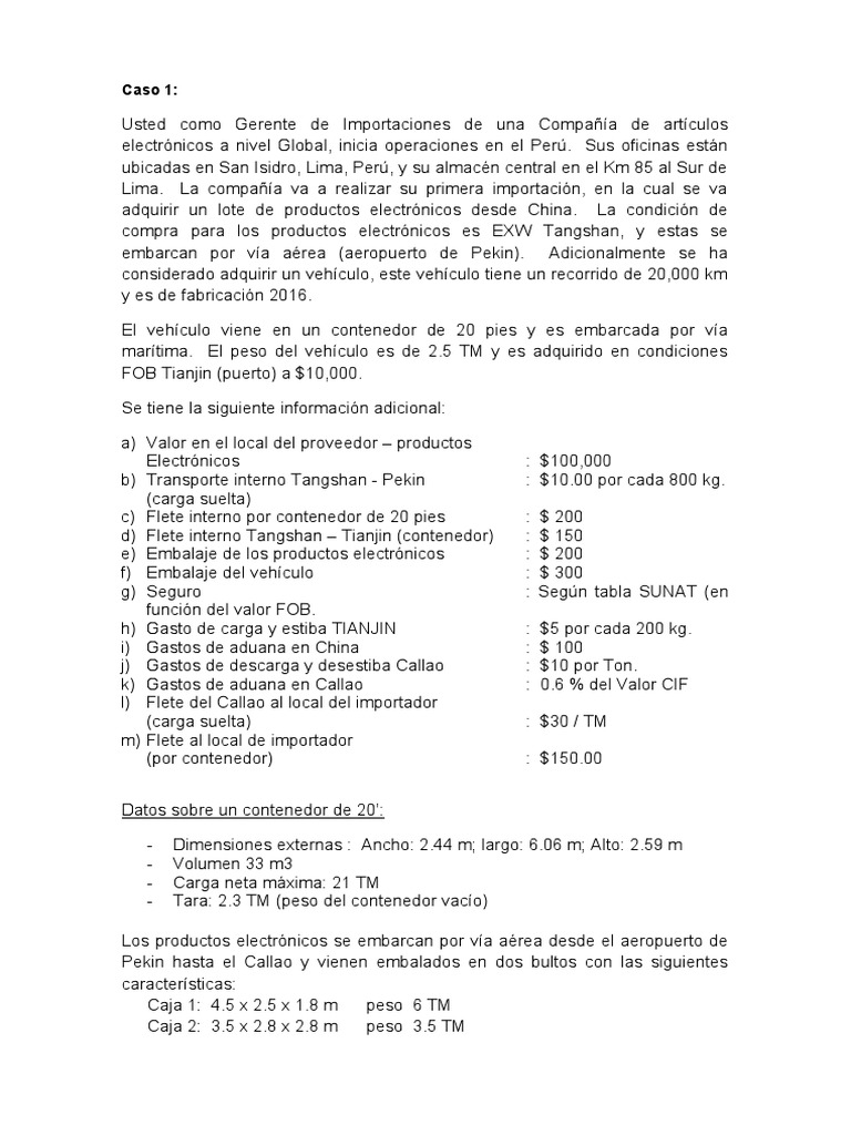 Casos CX FINAL | PDF | aduana | Envío