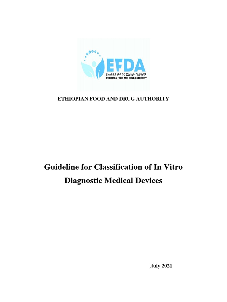 IVD Medical Device Classification Guidelines | PDF | Medical Device ...