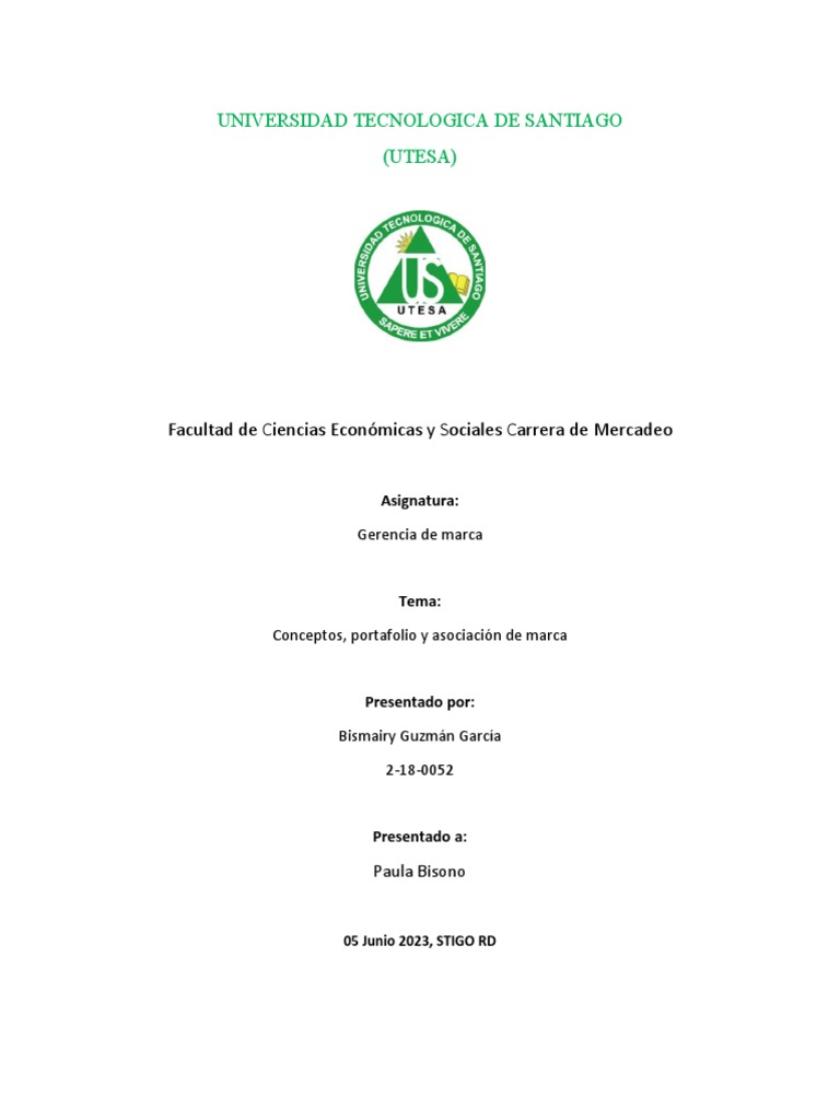 Tarea 1 Gerencia de Marca | PDF | Marca | Marketing
