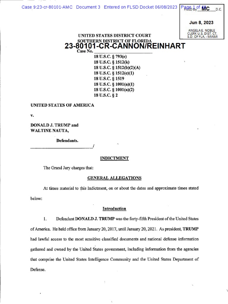 Case 9:23-cr-80101-AMC Document Overview | PDF | Legal Communication ...