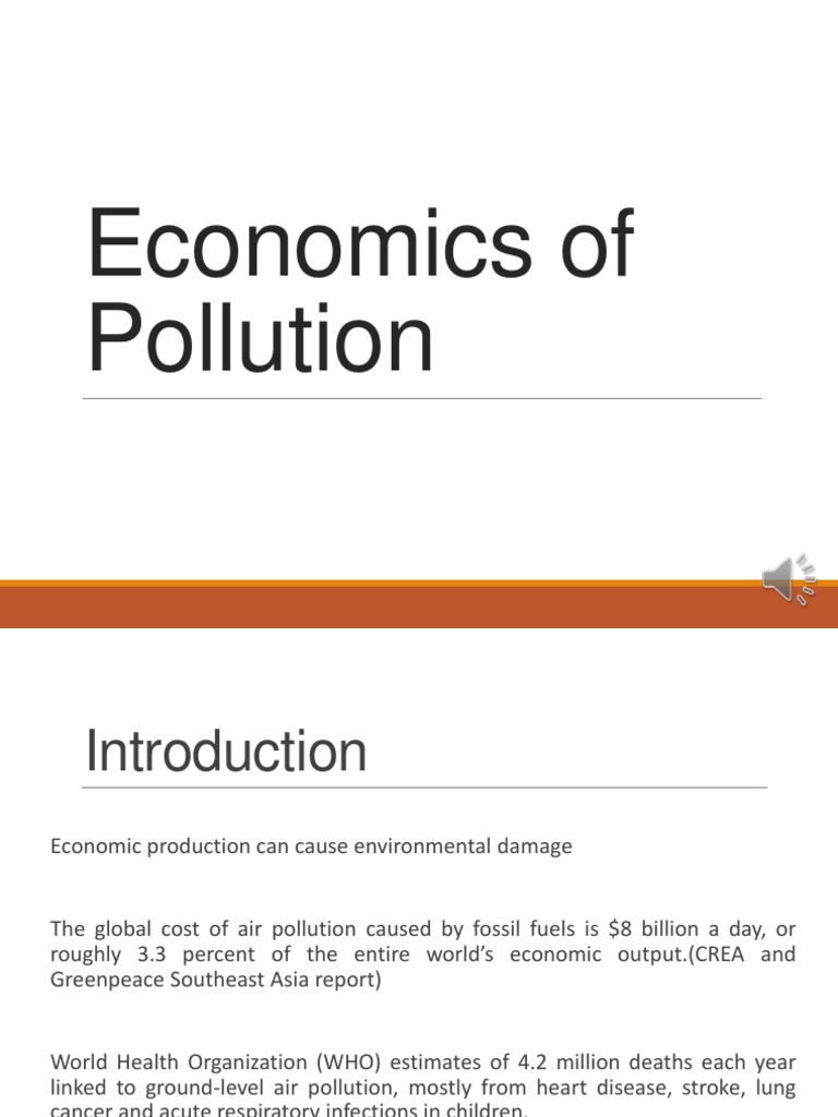 Economics of Pollution-1 | PDF | Subsidy | Externality