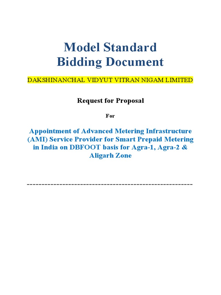 SBD AMISP Tender 1 | PDF | Request For Proposal | Computing