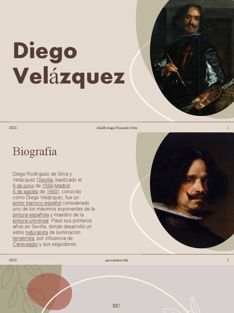 Biografía de Diego Velázquez | PDF