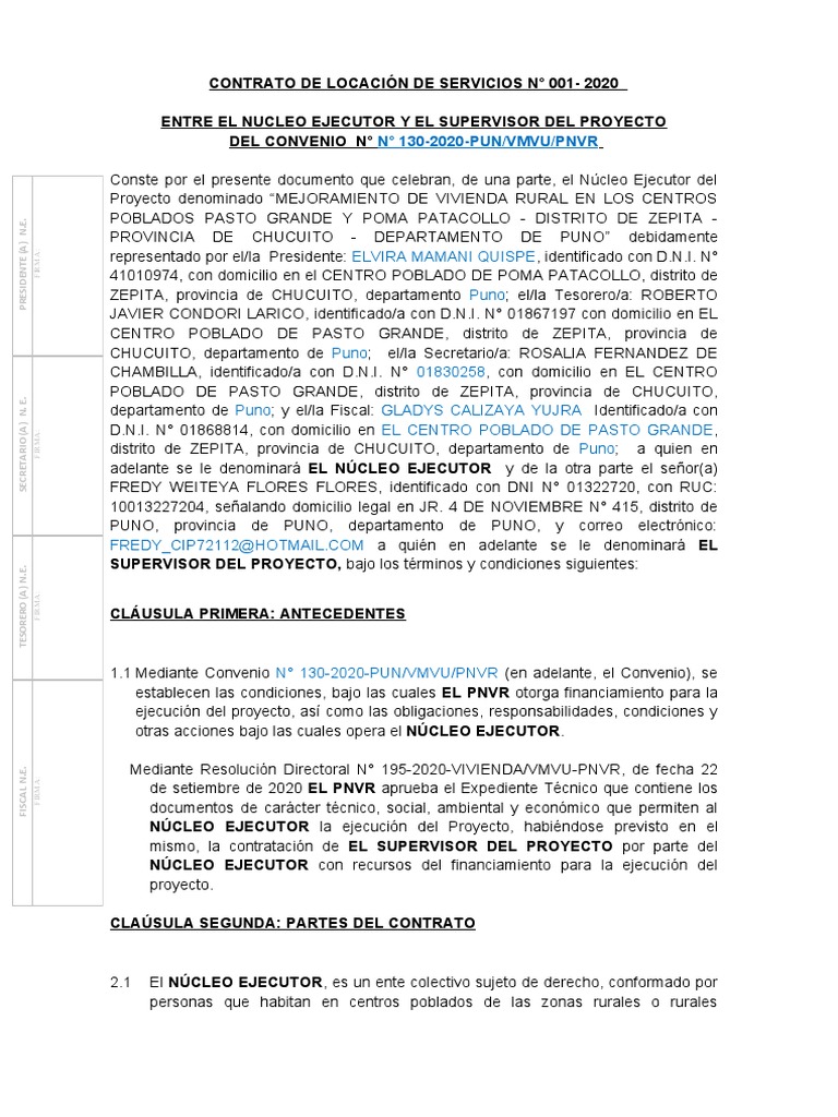 Contratos Convenio 130 | PDF