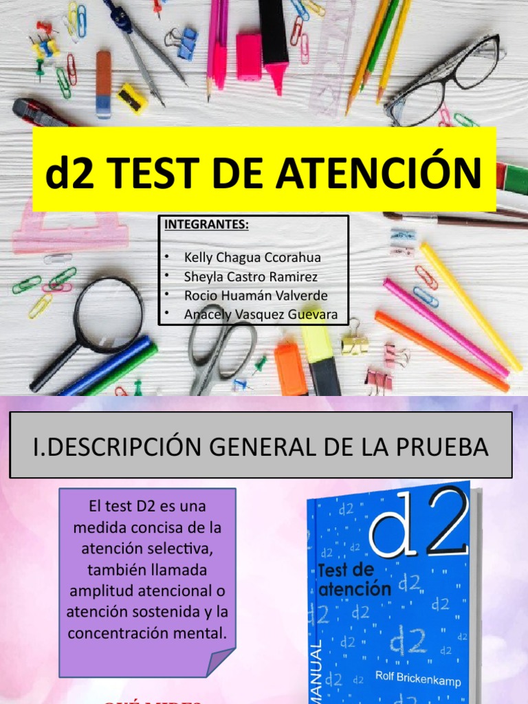 Test de Atencion d2 | PDF | Atención | Validez (Estadísticas)