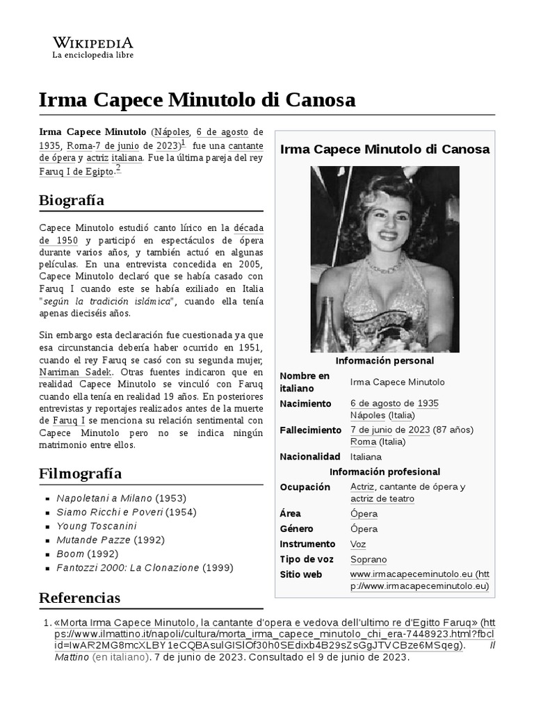 Irma Capece Minutolo Di Canosa | PDF | Libros para adolescentes | Clásicos