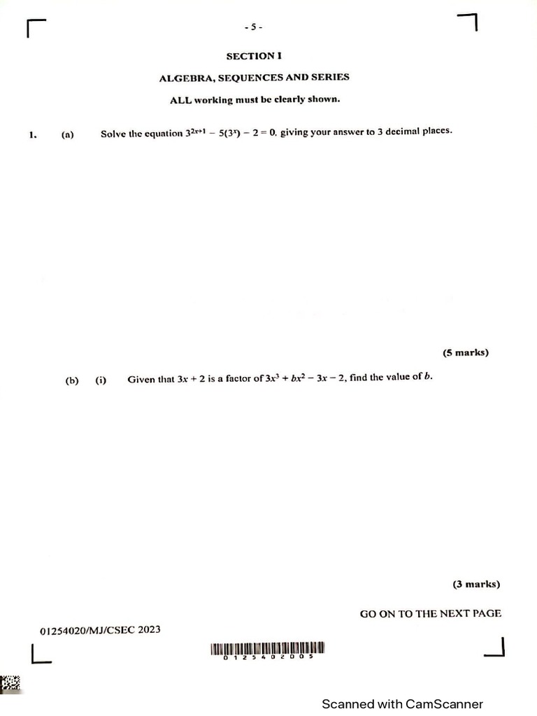 CSEC Add Math 2023 June P2 | PDF