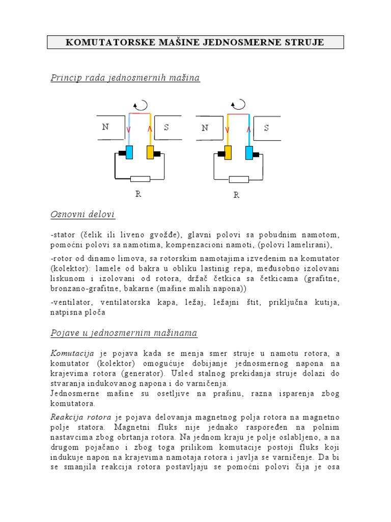 Mašine Jednosmerne Struje | PDF