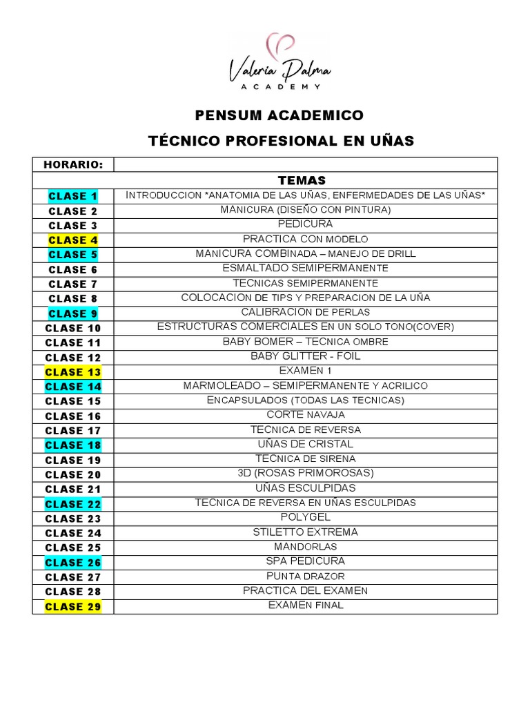 Pensum Academico | PDF