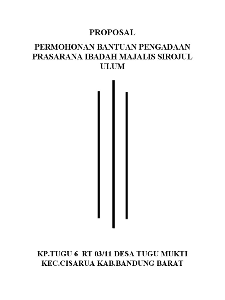 Contoh Proposal Sarana Prasarana | PDF