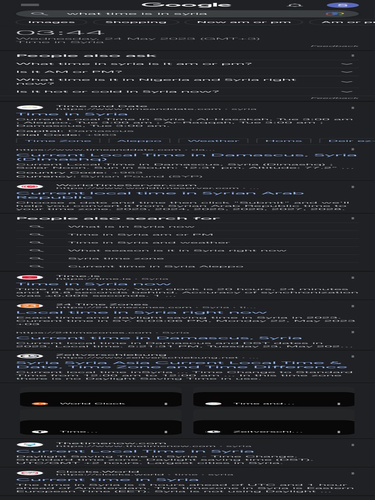 What Time Is in Syria - Google Search | PDF | Daylight Saving Time ...