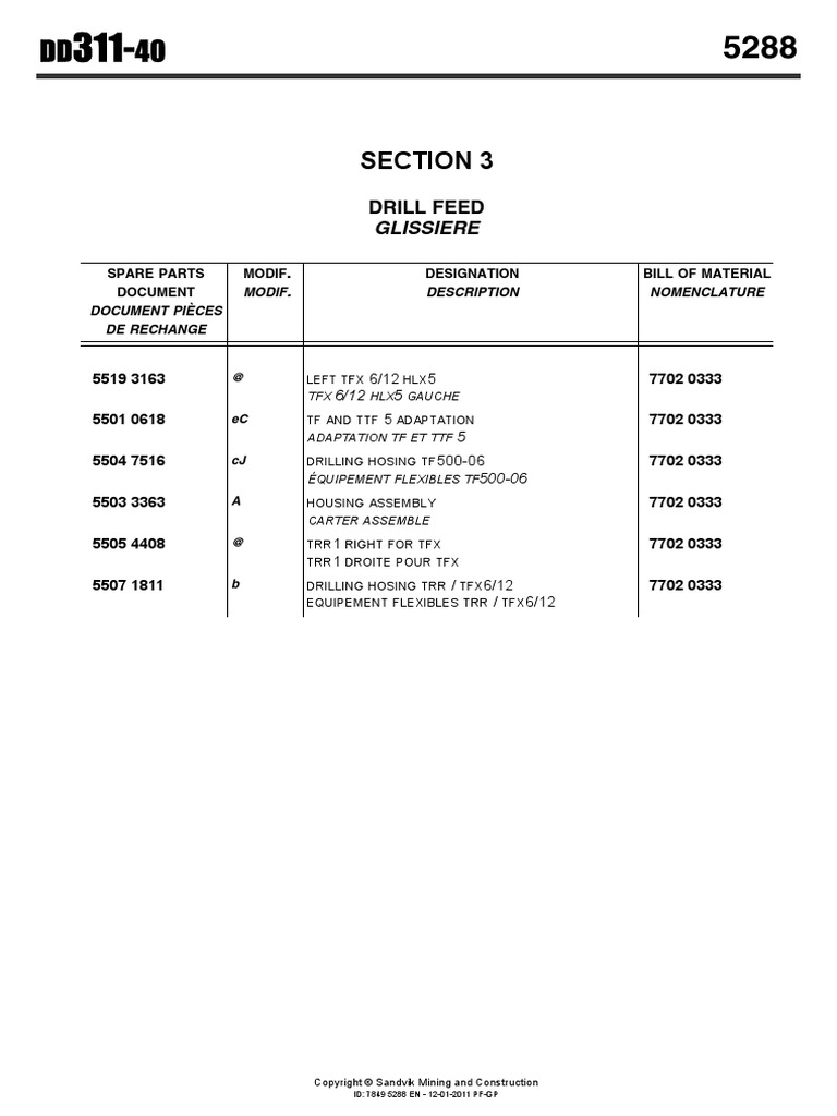 s03 Drill Feed - TFX 6.12 | PDF | Screw | Piston