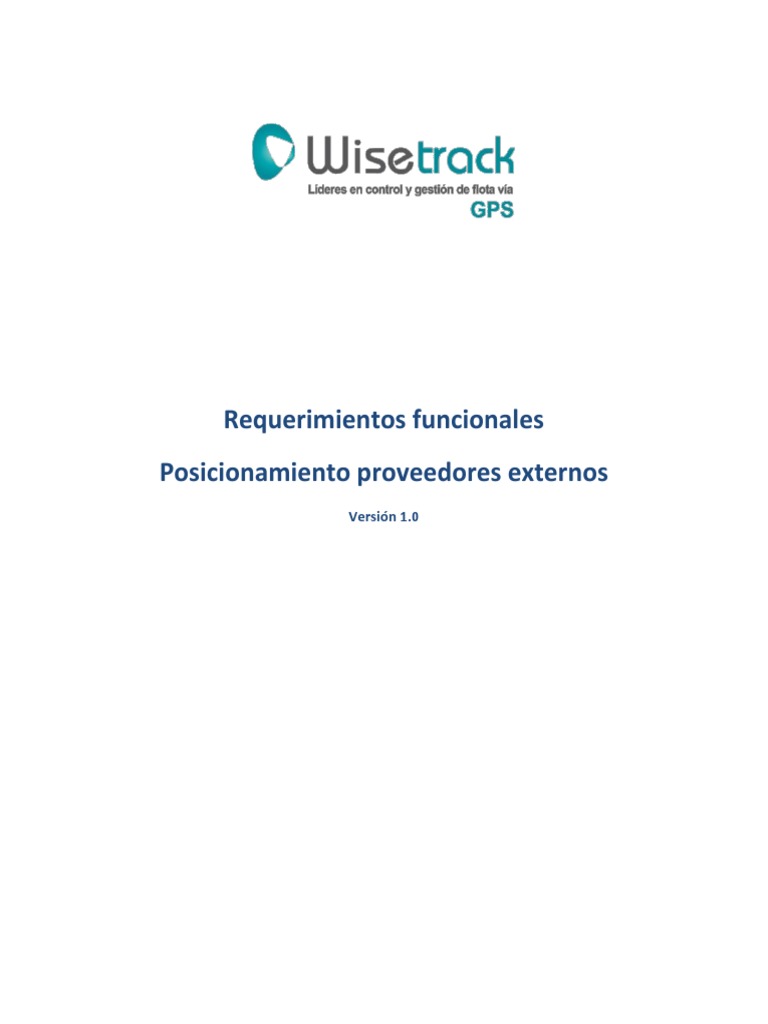 Requerimientos Funcionales - Proveedores Externos | PDF | Protocolo de ...