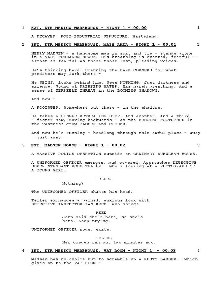Luther 101 Pilot TV Script PDF | PDF | Mystery, Thriller & Crime Fiction