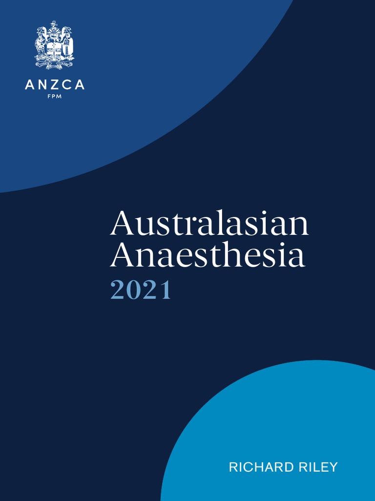 ANZCA Blue-Book 2021 | PDF | Intensive Care Unit | Clinical Medicine