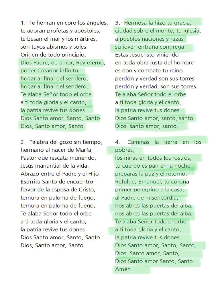 Te Deum Letra Completa Pdf