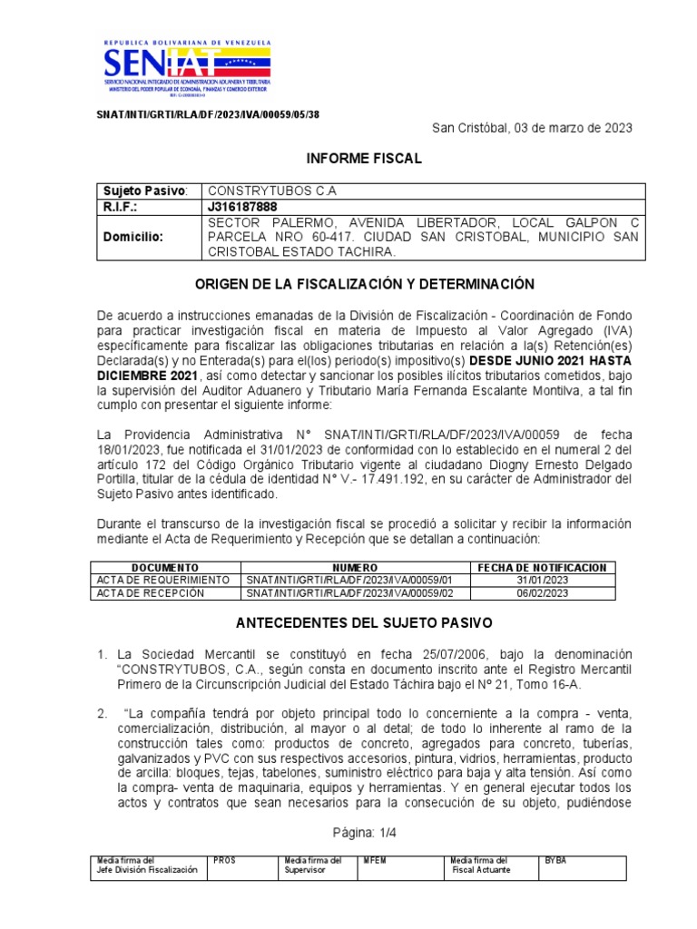 Informe Fiscal | PDF