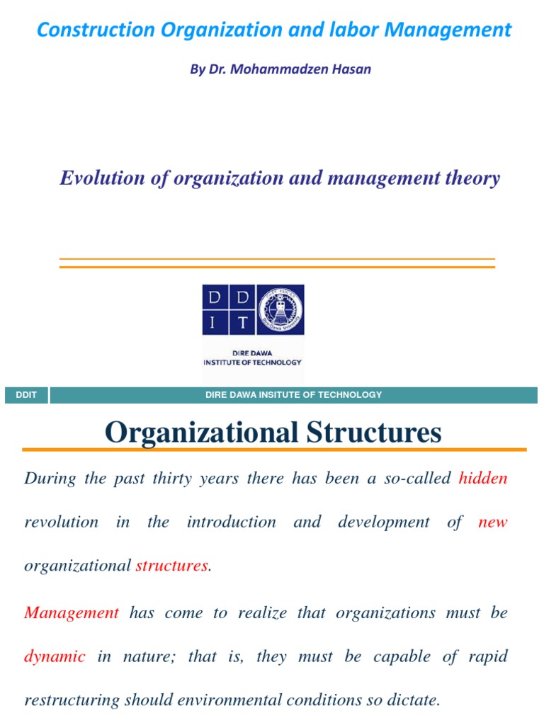 1 _ Evolution of organization and management theory | PDF