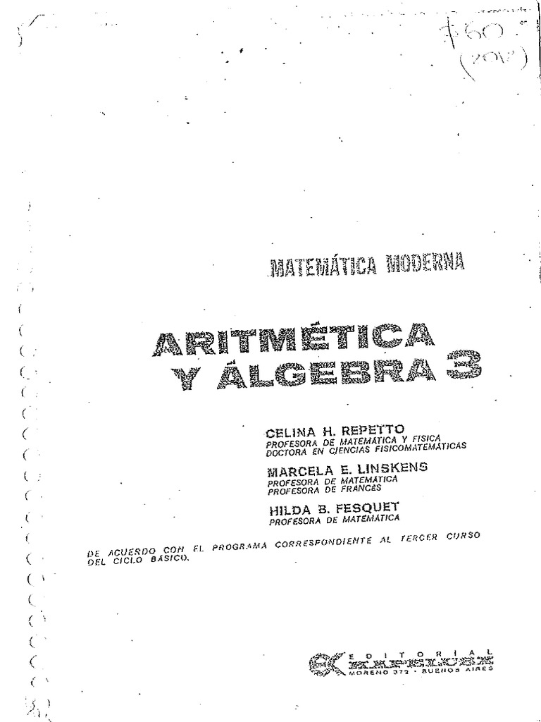 Aritmetica y Algebra 3 | PDF
