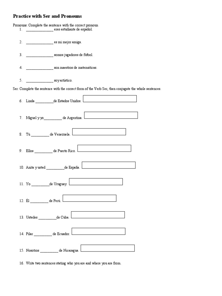 Serworksheetpractice | PDF